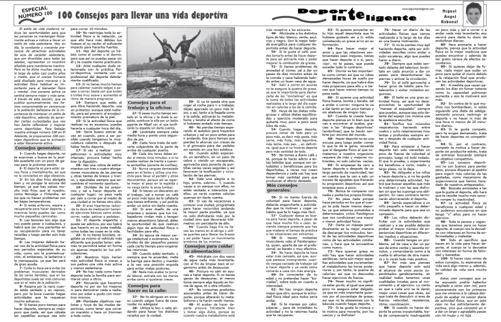 100 consejos para llevar una vida más deportiva – deporteINTELIGENTE.com